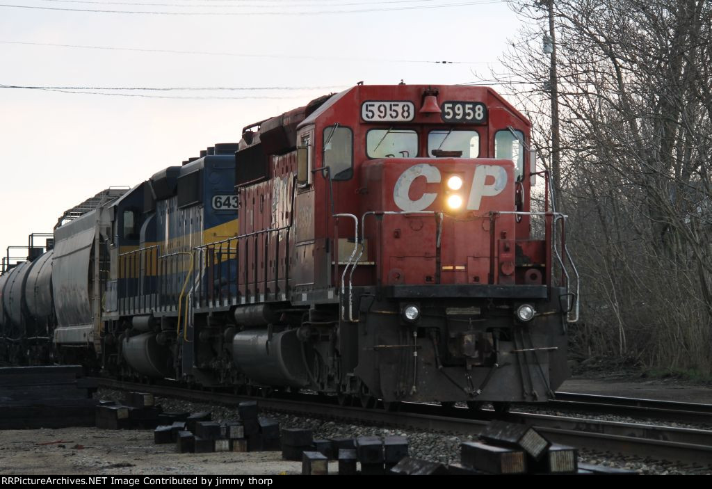 CP 5958 on eastbound csx ethanol train. March 2012.